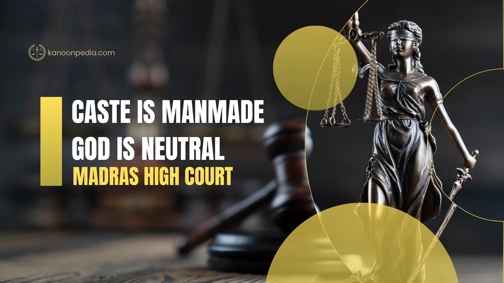 Caste is Manmade God is Neutral: Madras High Court's Landmark Judgment ...